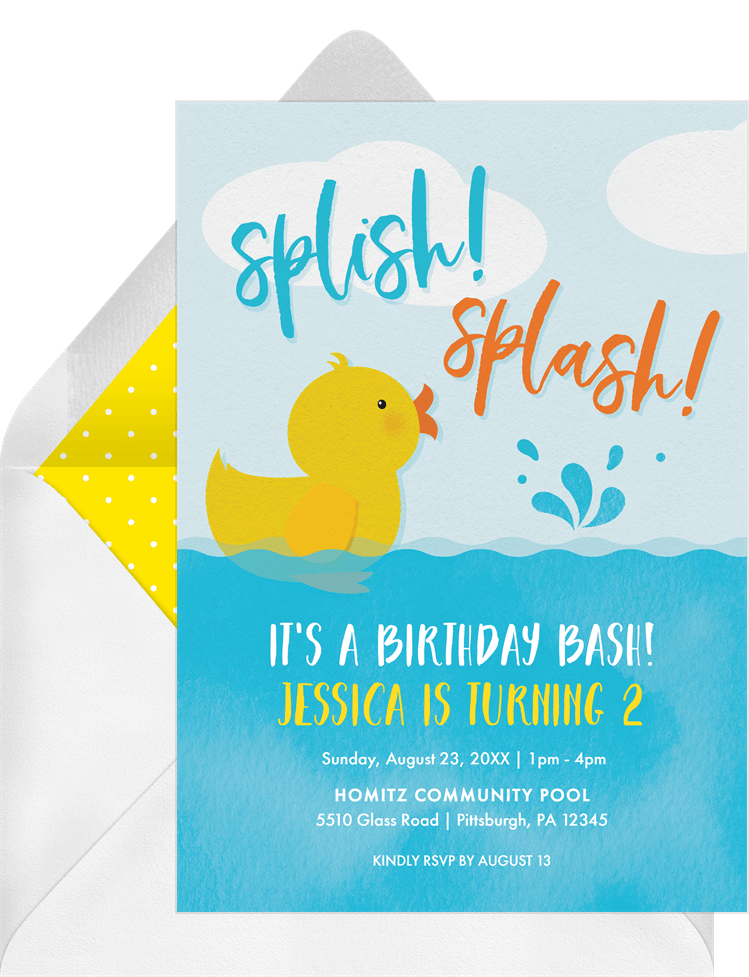 Rubber Ducky Invitations | Greenvelope.com