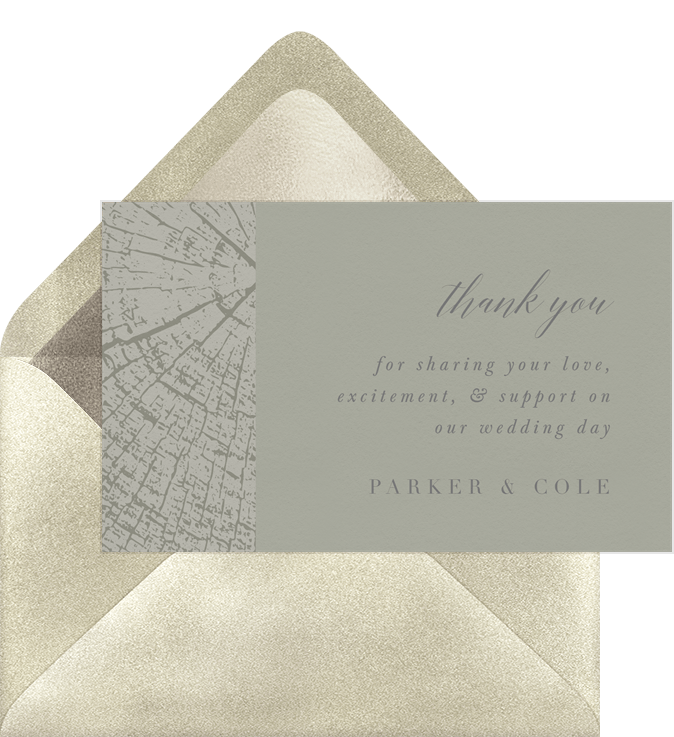 Rustic Carving Thank You Notes in White | Greenvelope.com