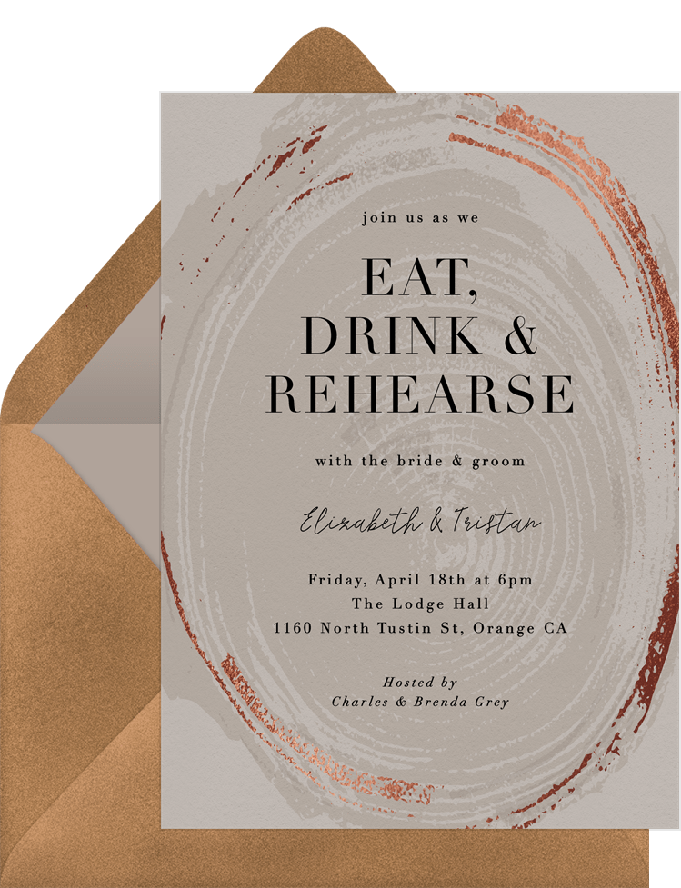 Rustic Tree Rings Invitations | Greenvelope.com