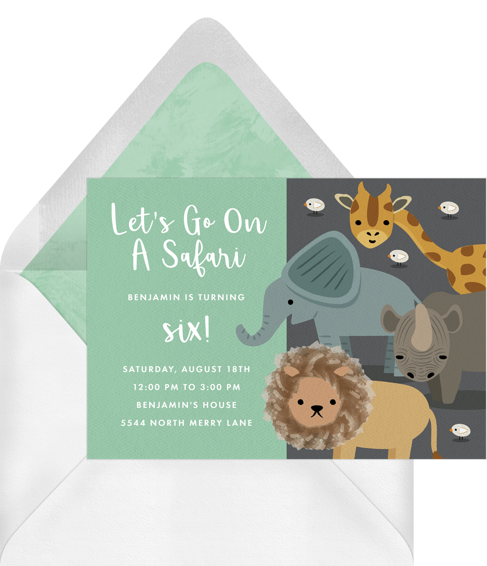 Safari Party Invitations | Greenvelope.com