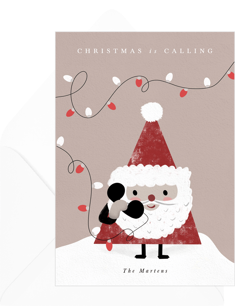 Santa Calling Cards | Greenvelope.com