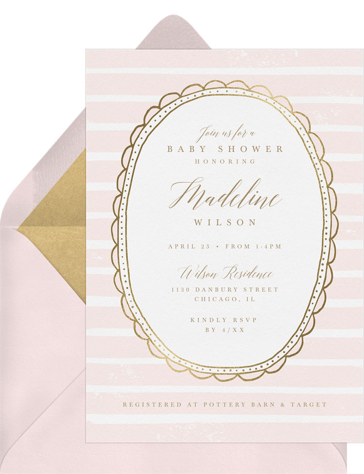 Scalloped Frame Invitations | Greenvelope.com