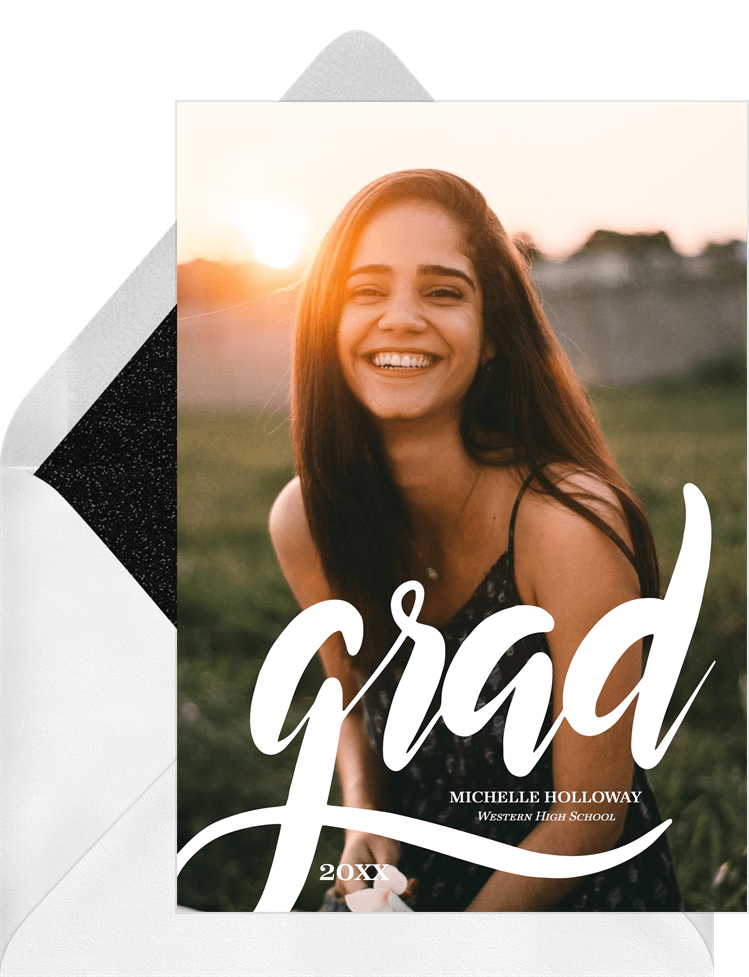 Script Grad Cards | Greenvelope.com