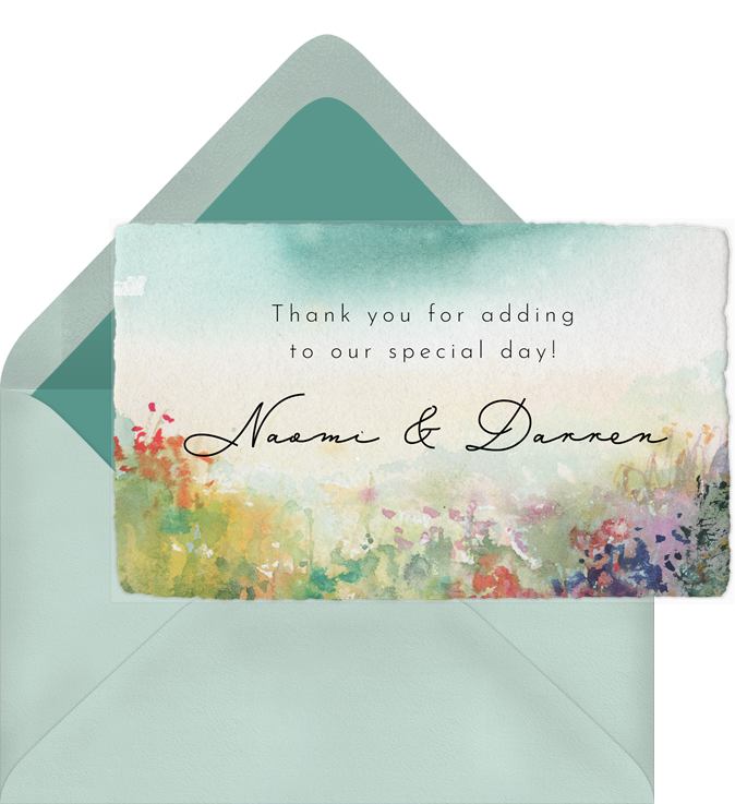 Serene Landscape Thank You Notes | Greenvelope.com