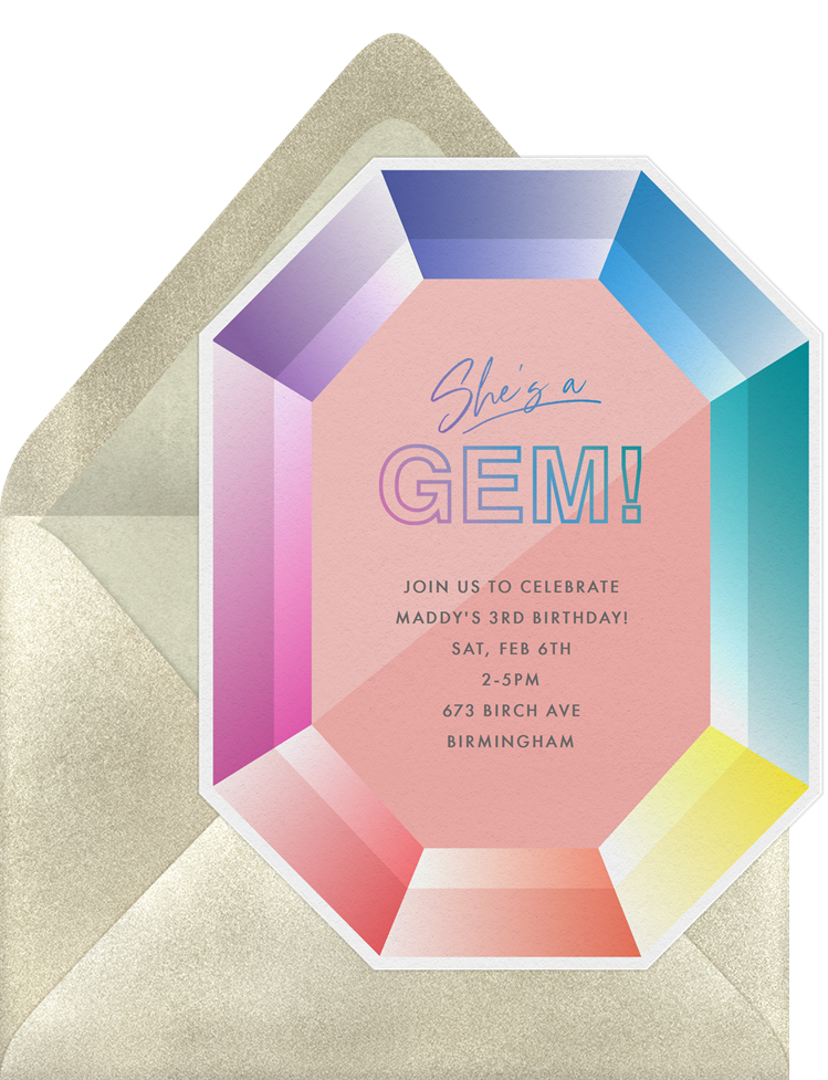 Shining Gem Invitations | Greenvelope.com