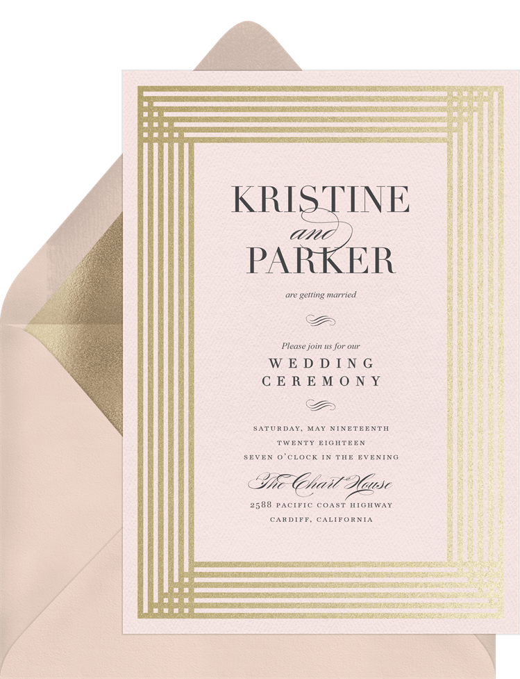 Simple Art Deco Invitations | Greenvelope.com