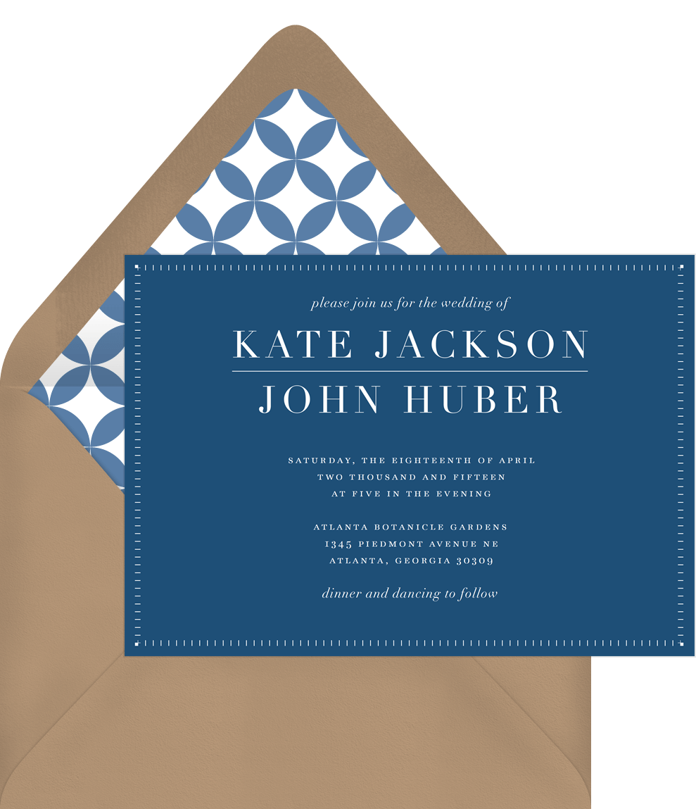Simple Border Invitations in Brown | Greenvelope.com