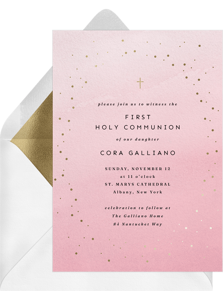 Simple Confetti Sparkles Invitations | Greenvelope.com