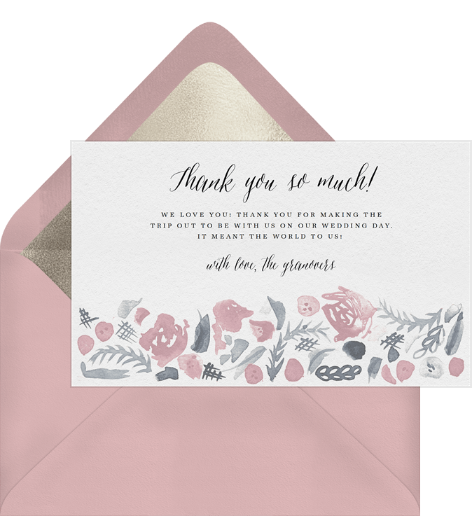 Soft Floral Frame Thank You Notes | Greenvelope.com