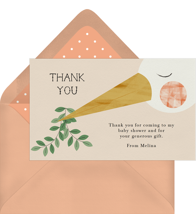 Special Stork Delivery Thank You Notes | Greenvelope.com