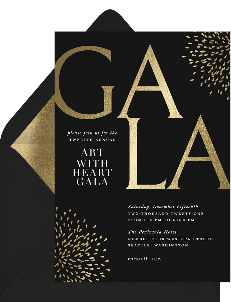 Stacked Gala Invitations | Greenvelope.com