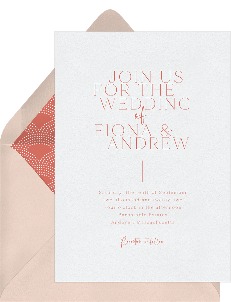 Stacked Type Invitations | Greenvelope.com