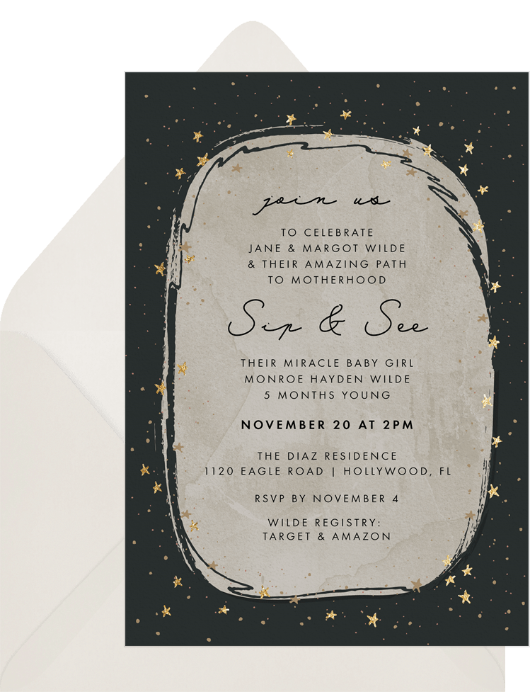 Starry Capsule Invitations in Blue | Greenvelope.com