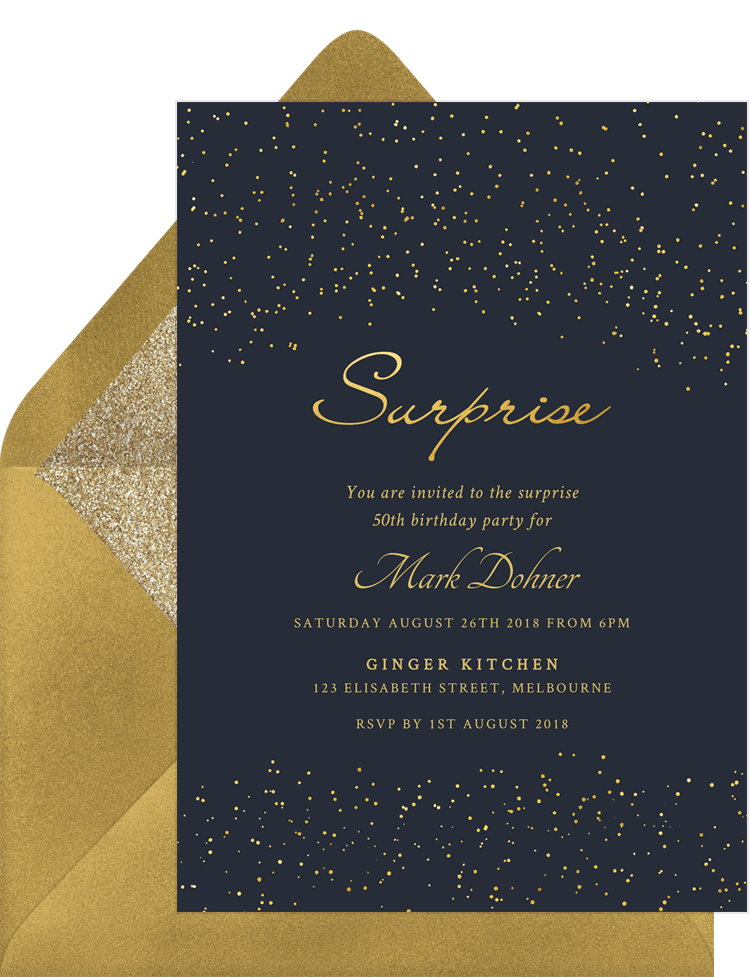 Starry Surprise Invitations | Greenvelope.com