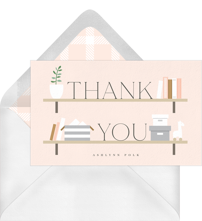 Stock The Shelves Thank You Notes in Creme | Greenvelope.com
