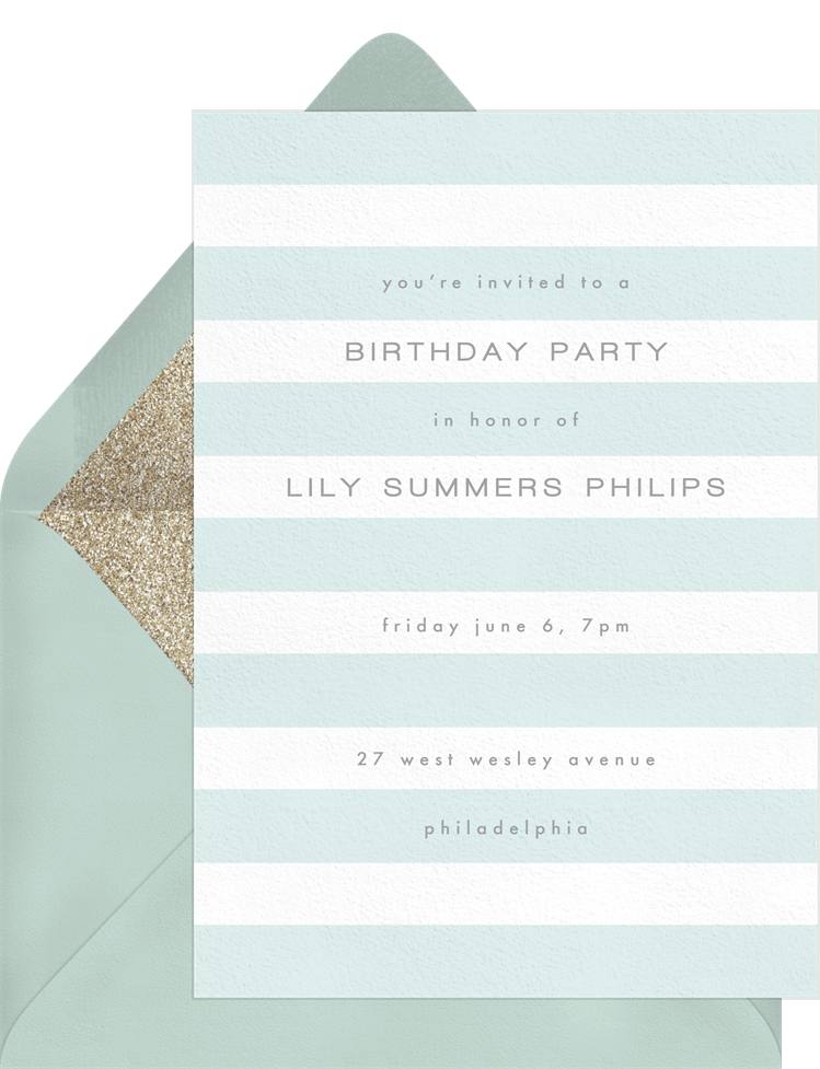 Striped Party Invitations | Greenvelope.com