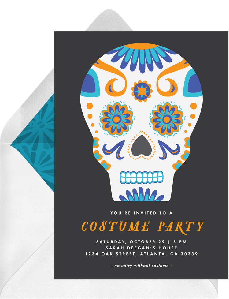 Sugar Skull Invitations | Greenvelope.com