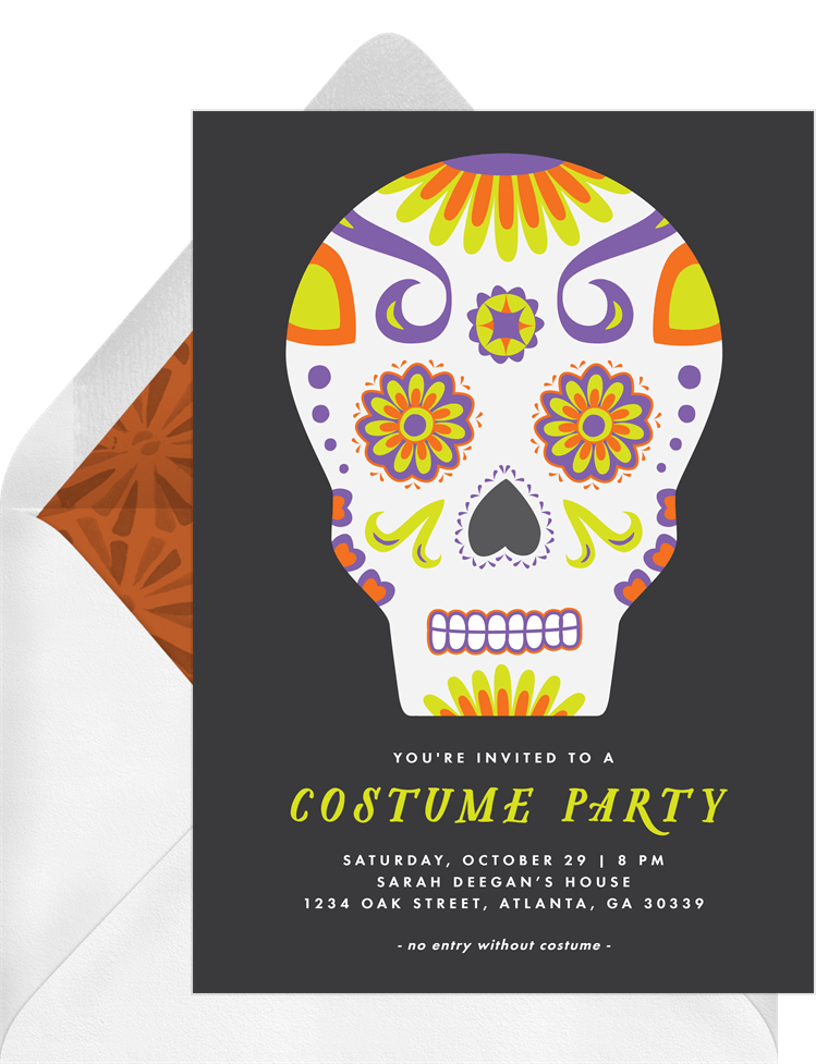 Sugar Skull Invitations | Greenvelope.com