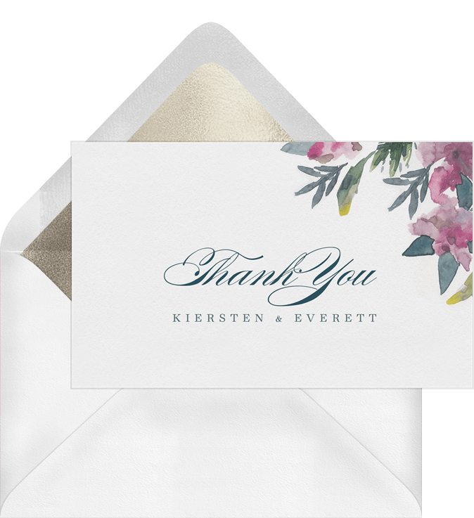 Summer Floral Thank You Notes | Greenvelope.com