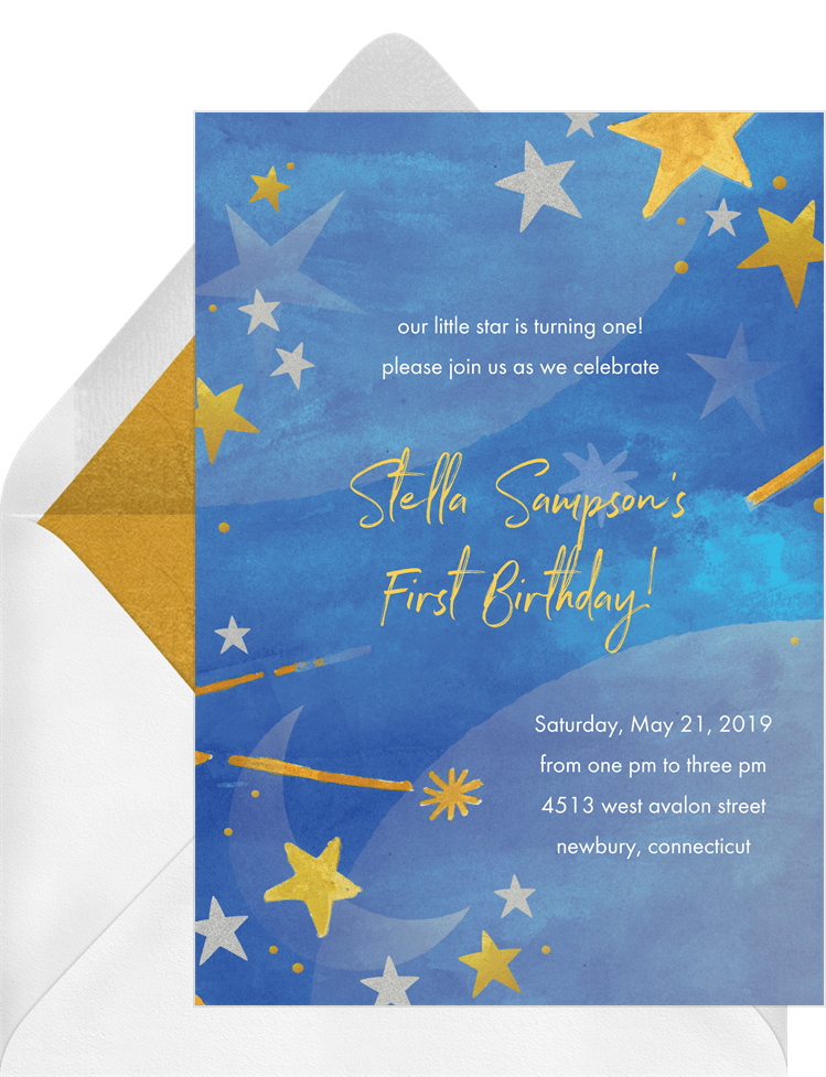 Sweet And Celestial Invitations | Greenvelope.com