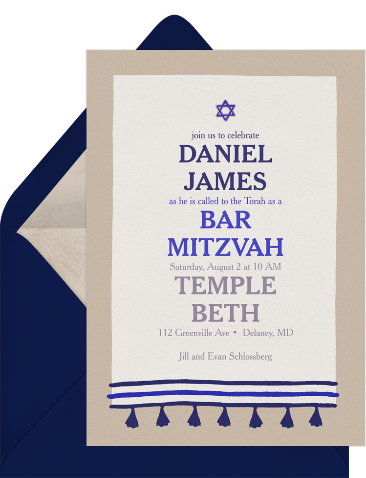 Tallit Tassels Invitations | Greenvelope.com