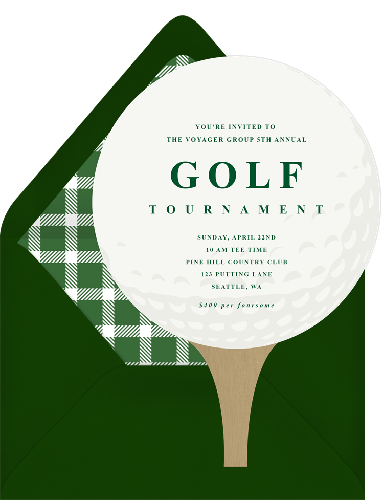 Tee Off Invitations | Greenvelope.com