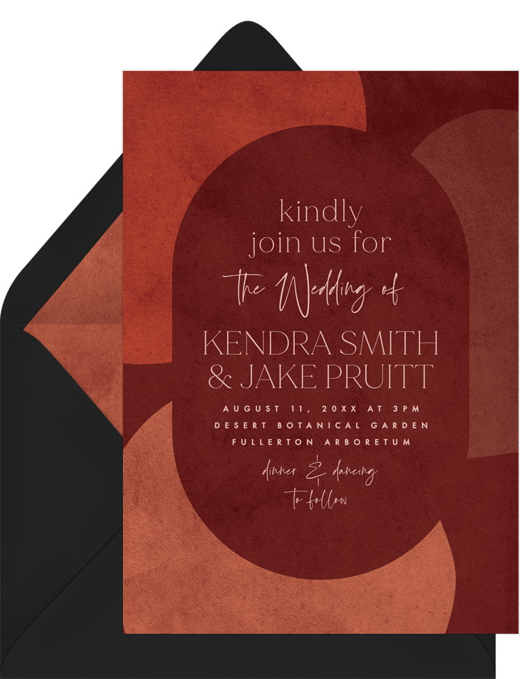 Textured Bold Shapes Invitations | Greenvelope.com