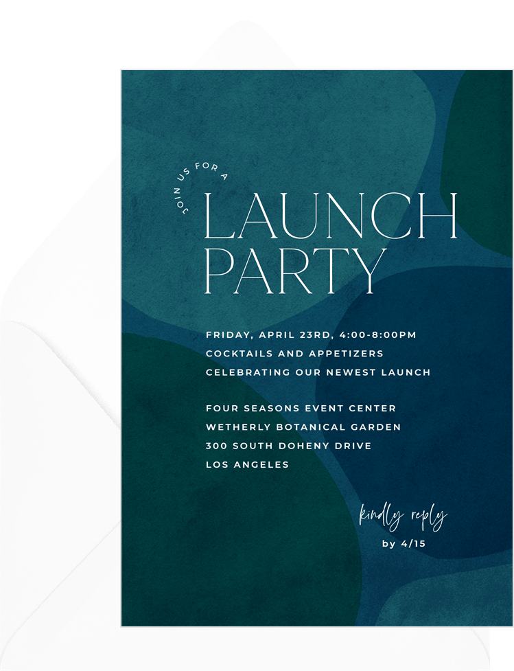 Textured Organic Shapes Invitations | Greenvelope.com