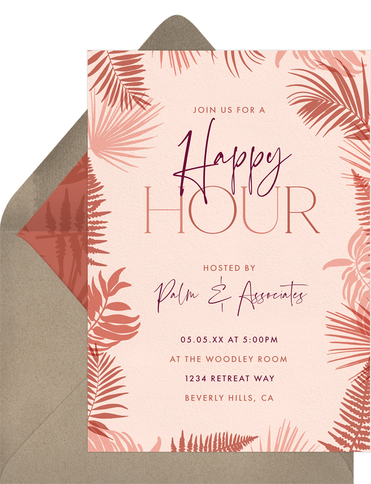 Tonal Tropics Invitations in Creme | Greenvelope.com