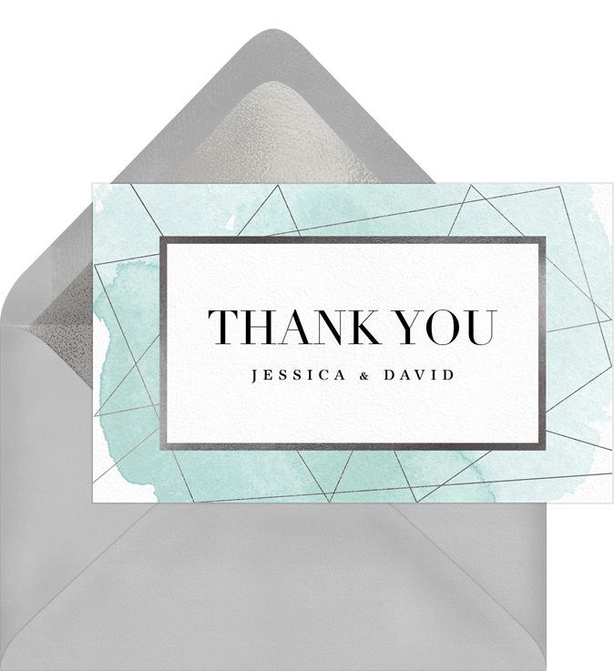 Trendy Geo Thank You Notes | Greenvelope.com