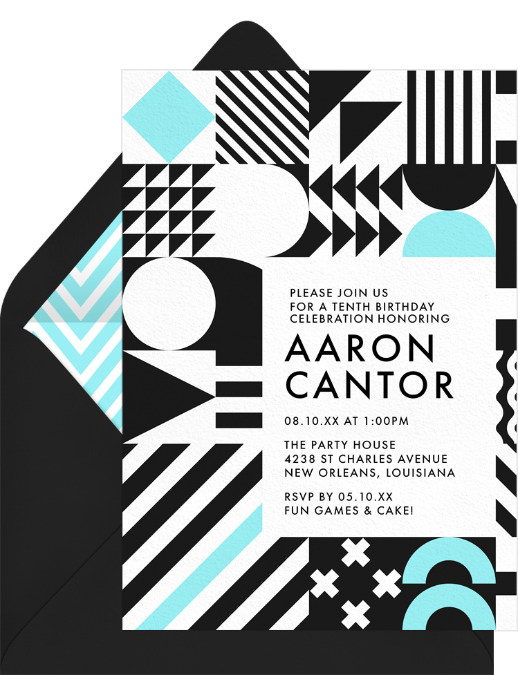 Trendy Geometric Invitations | Greenvelope.com