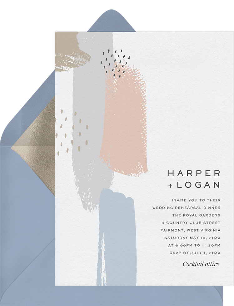 Trendy Paint Strokes Invitations | Greenvelope.com