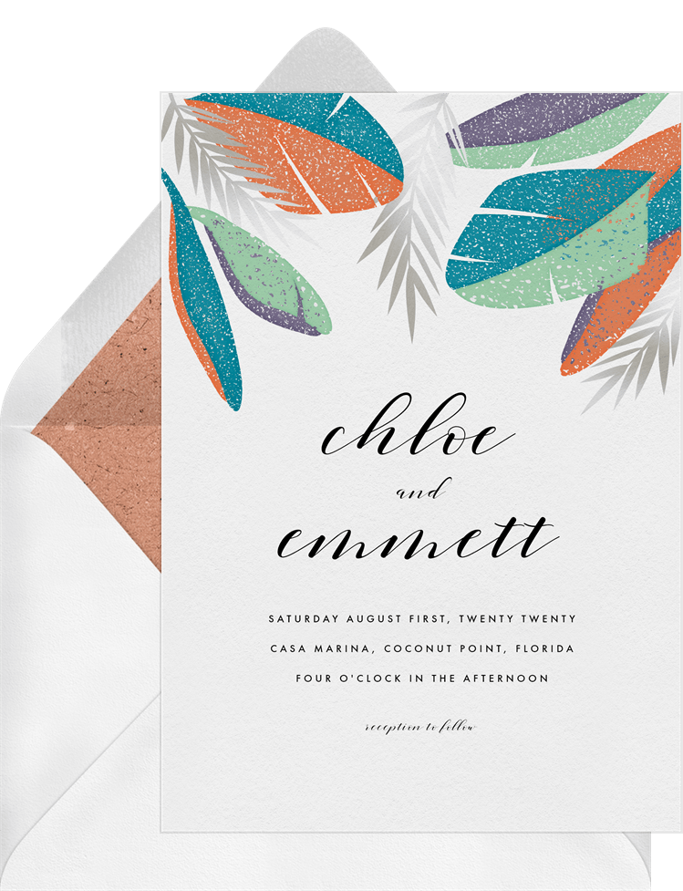 Tropical Foliage Invitations | Greenvelope.com