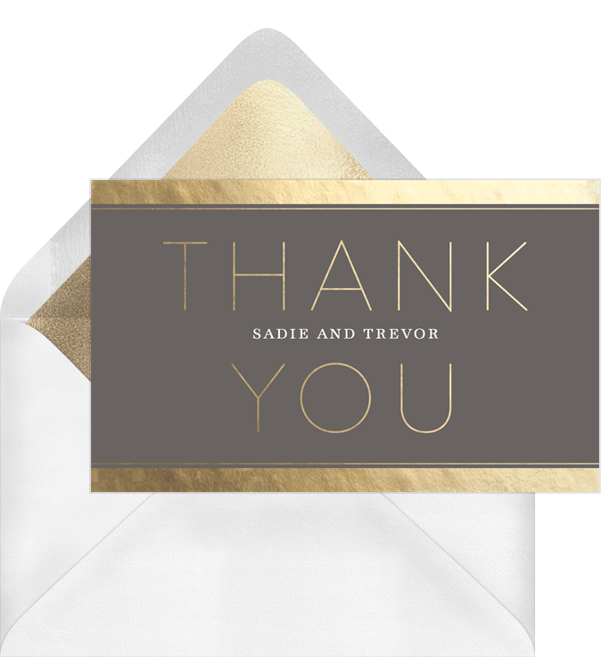 Ultra Modern Thank You Notes | Greenvelope.com