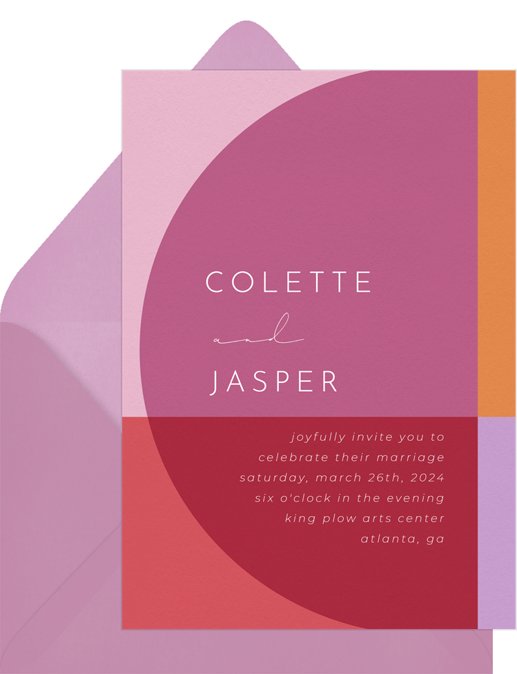 Vibrant Arc Invitations | Greenvelope.com