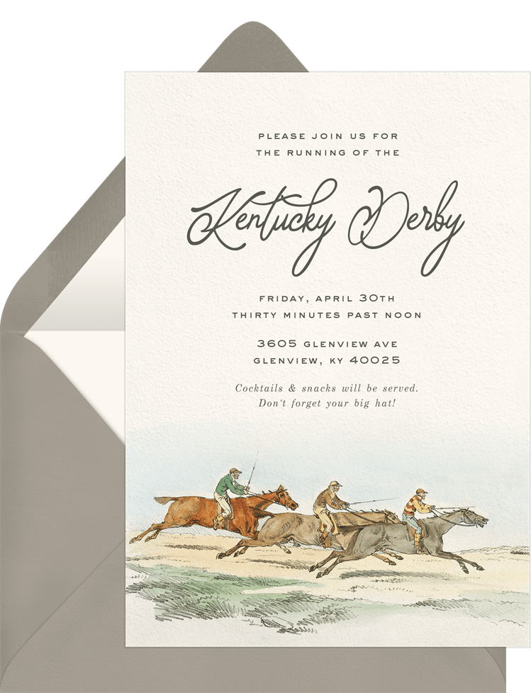 Vintage Horse Race Invitations | Greenvelope.com