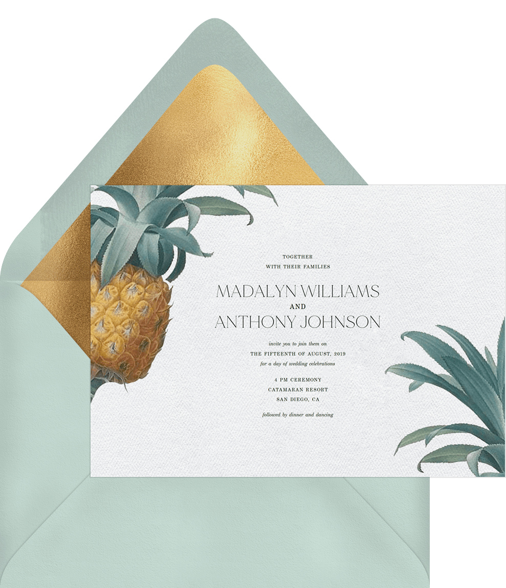 Vintage Pineapple Invitations | Greenvelope.com