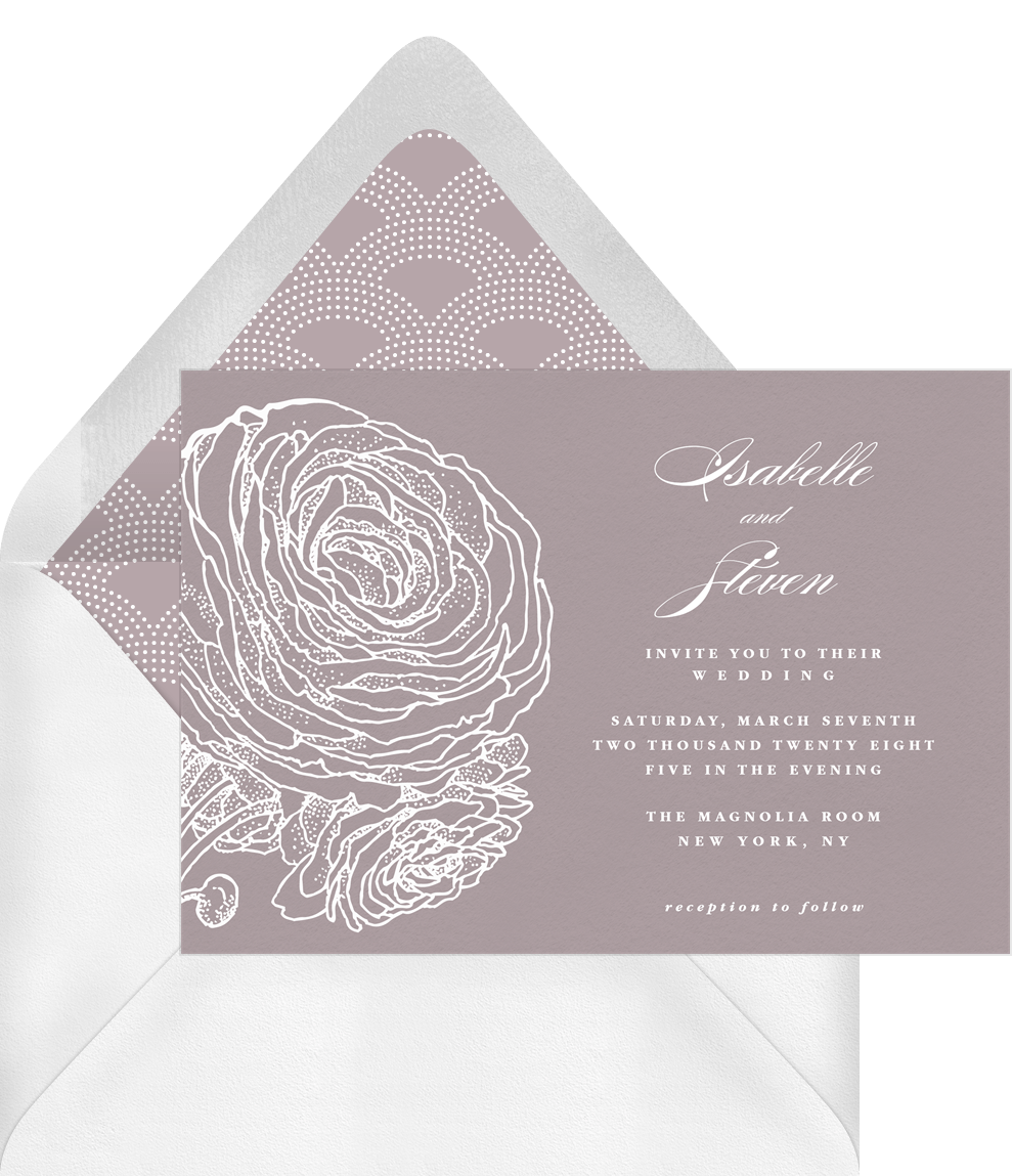 Vintage Ranunculus Invitations in Orange | Greenvelope.com