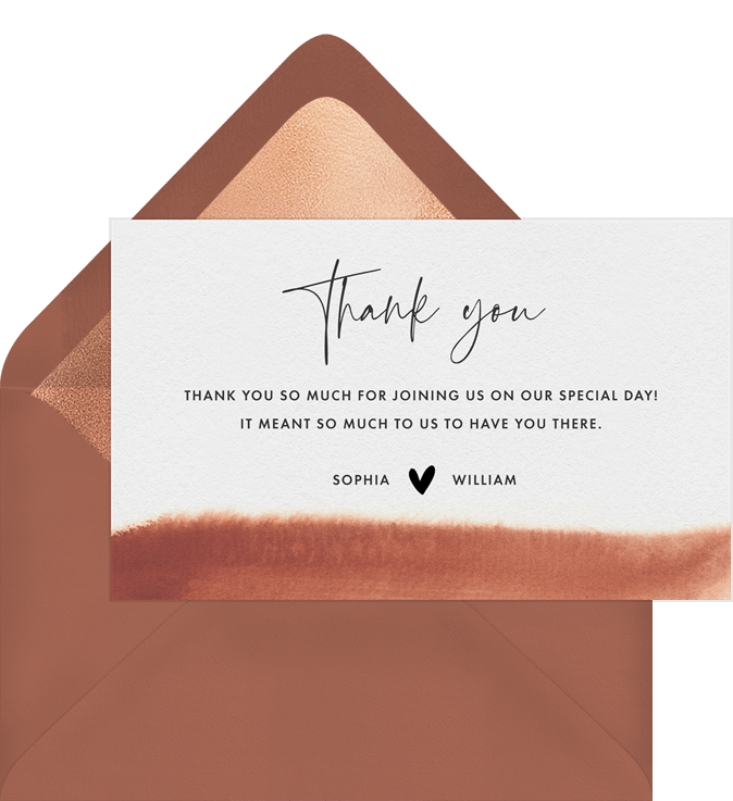 Watercolor Bands Thank You Notes | Greenvelope.com