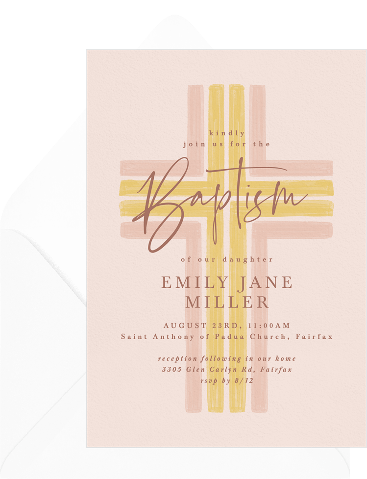 Watercolor Cross Invitations | Greenvelope.com
