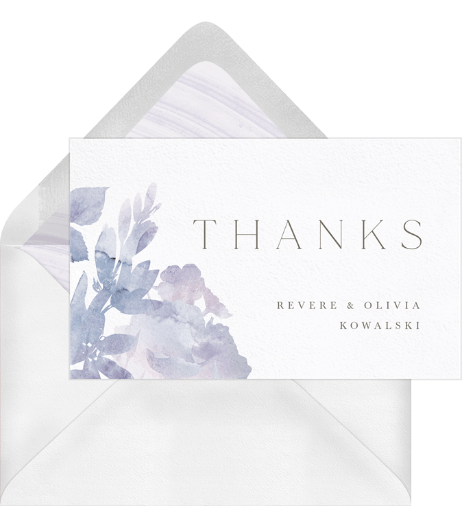 Watercolor Spring Florals Thank You Notes | Greenvelope.com