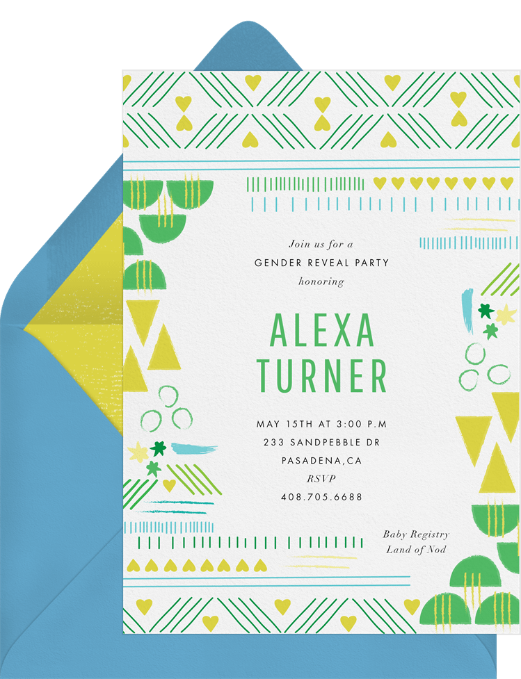 Whimsical Textile Invitations | Greenvelope.com