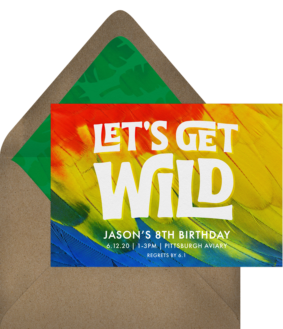Wild Macaw Invitations | Greenvelope.com