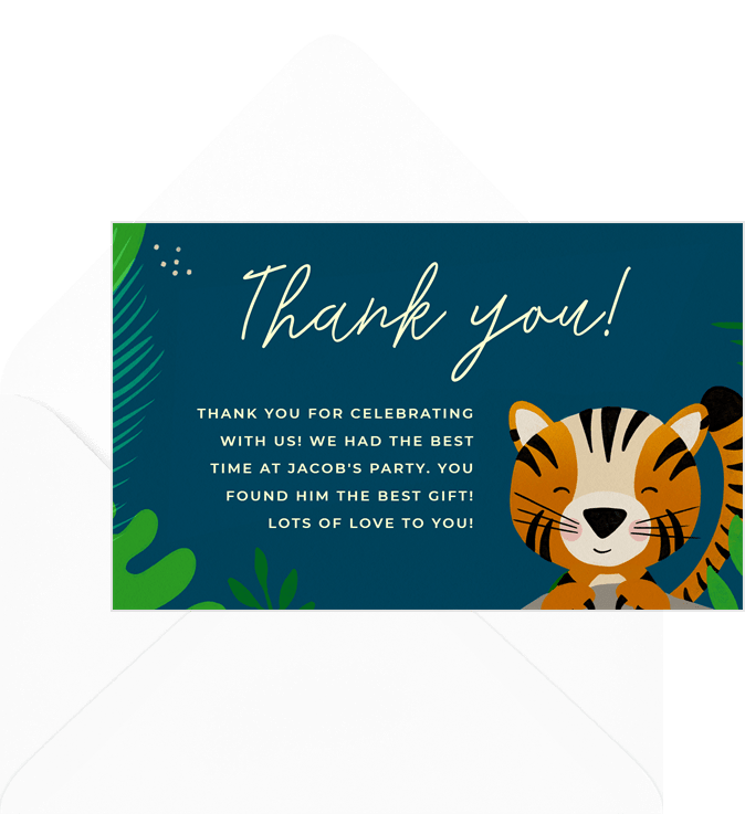 Wild Tiger Thank You Notes | Greenvelope.com