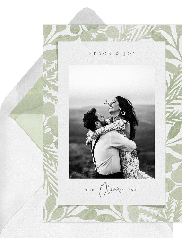 Winter Foliage Frame Cards | Greenvelope.com