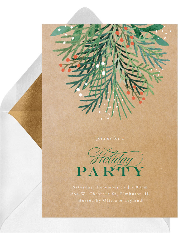 Winter Foliage Invitations | Greenvelope.com